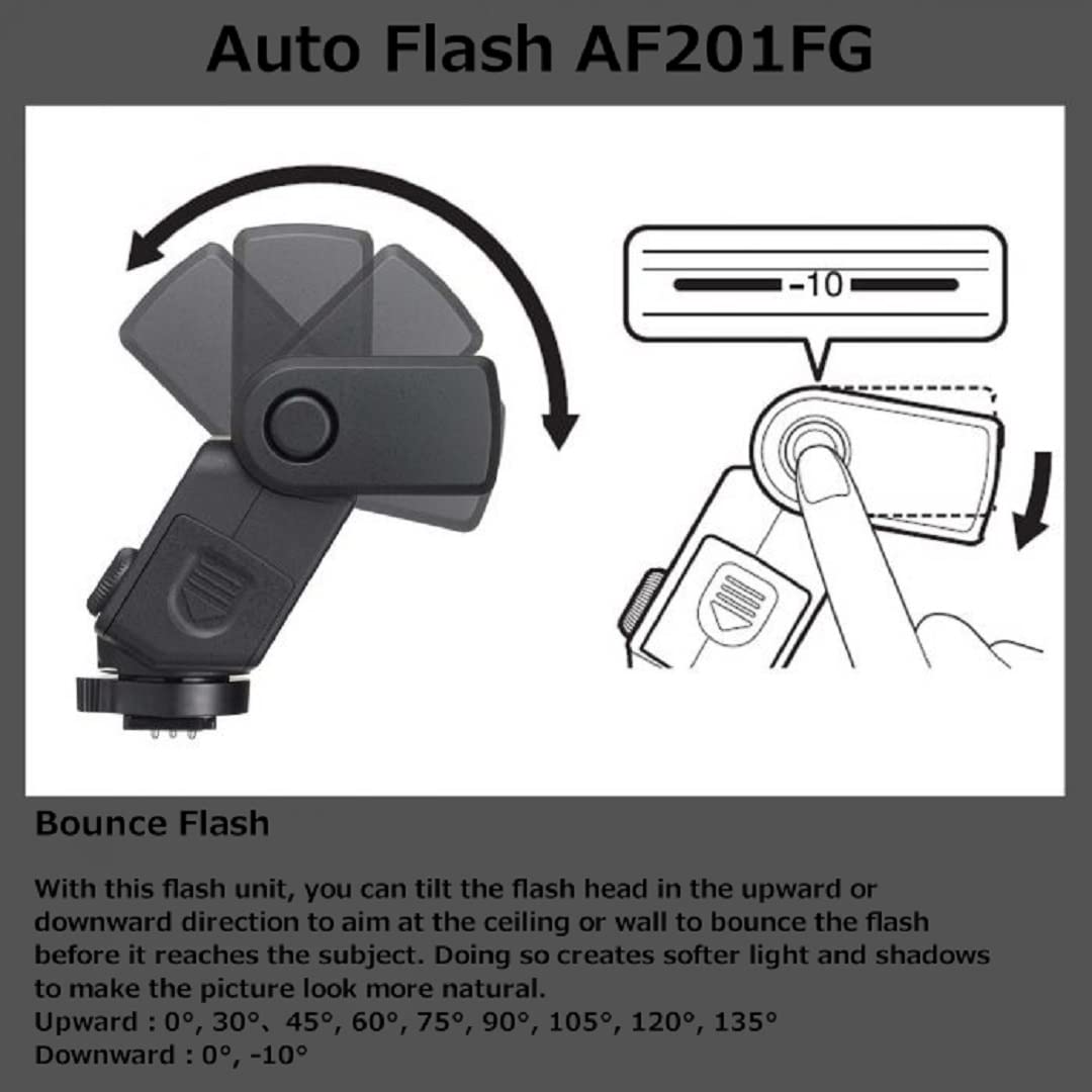 Pentax AF201FG Flash (Black) Dustproof & Weather-Resistant P-TTL Auto Flash Guide Number 20