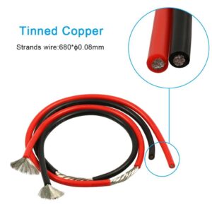 BNTECHGO 12 Gauge Silicone wire 5 ft red and 5 ft black Flexible 12 AWG Stranded Copper Wire