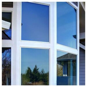 bdf prbl window film premium color high heat control and daytime privacy blue (36in x 7ft)