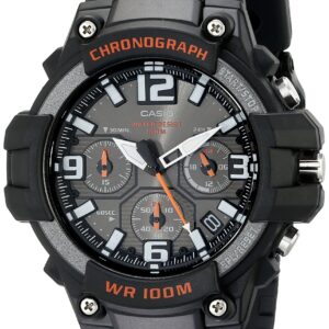 Casio Men's MCW100H Heavy Duty Design Watch, Black/Orange