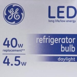 GE LED Light Bulbs, Refrigerator or Freezer Light Bulb, 4.5 Watt, Daylight (1 Pack)