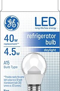 GE LED Light Bulbs, Refrigerator or Freezer Light Bulb, 4.5 Watt, Daylight (1 Pack)