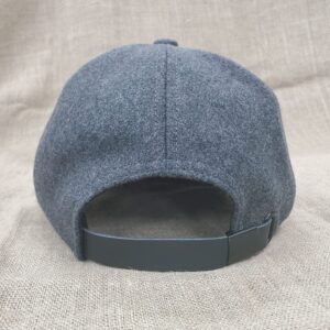 Emstate Melton Wool Baseball Cap Buckle Back Made in USA (8 Colors) (Black)