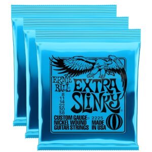 ernie ball 2225 extra slinky 8-38 (3 pack bundle)