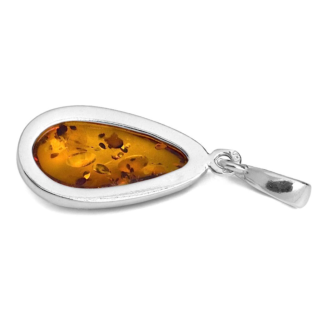 Ian and Valeri Co. Amber Sterling Silver Classic Pendant Necklace 18 Inches