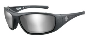 harley-davidson men's tank sunglasses, silver gray len/matte black frame hdtan04