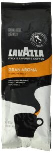 lavazza 7509 gran aroma ground coffee, medium roast, 12 oz bag