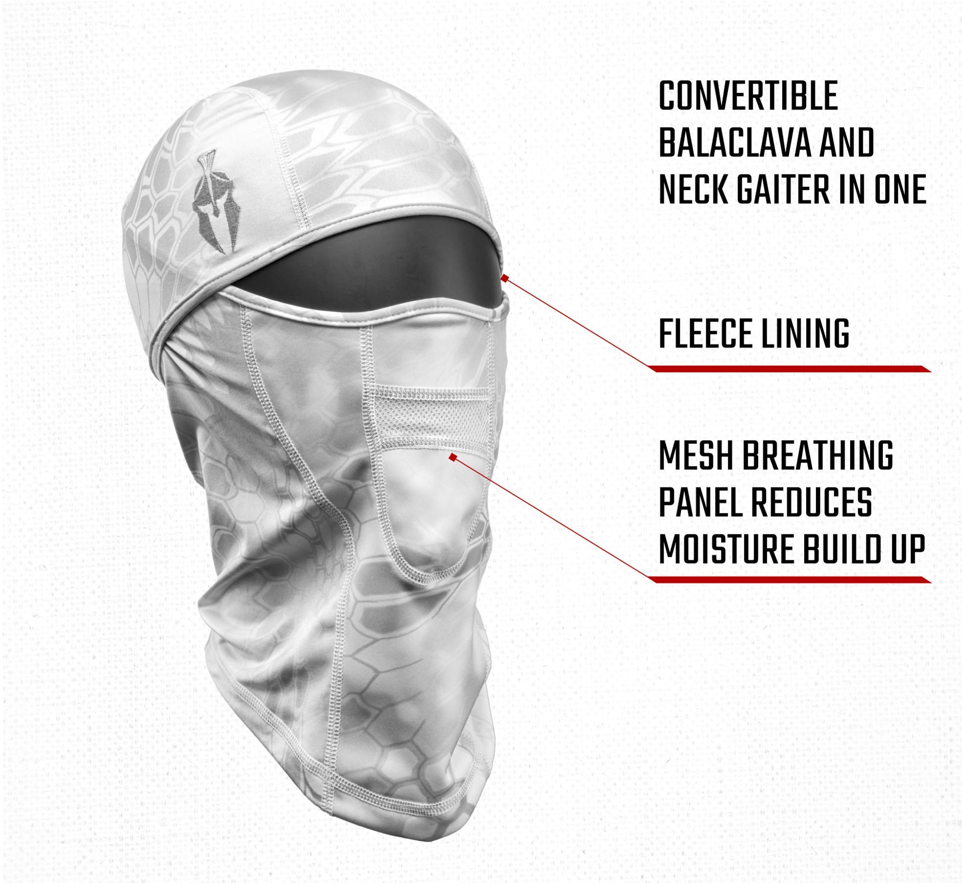 Kryptek Men's One Size Fits Most WYOT Balaclava, Wraith, OS