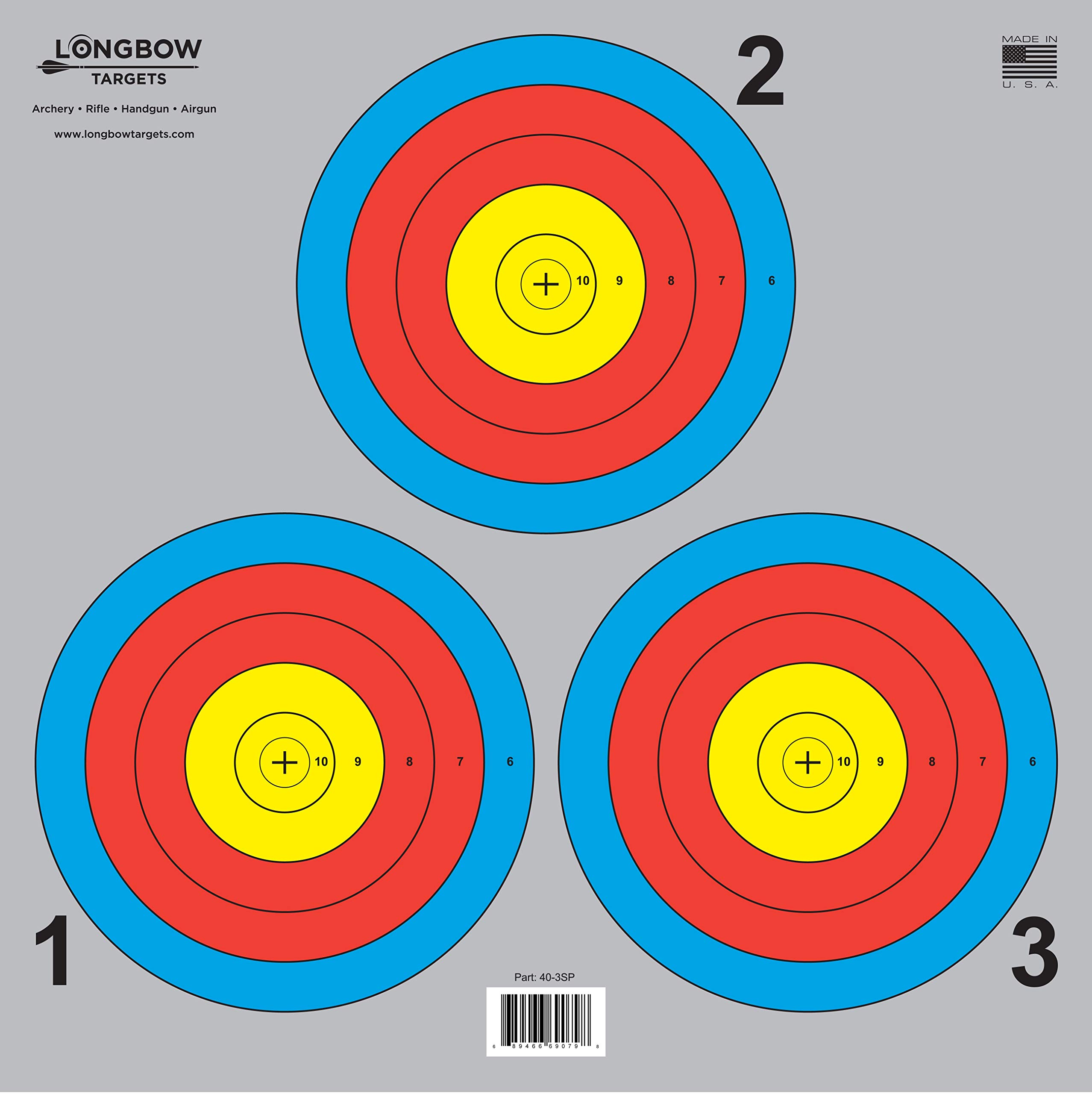 Archery 5 SPOT & 3 SPOT Vegas Targets by Longbow 8, 20, 50 & 200 Packs (3 Spot (20 Pack))