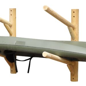 2 Place Wall Mount Log Kayak and Canoe Rack Canyon Brown