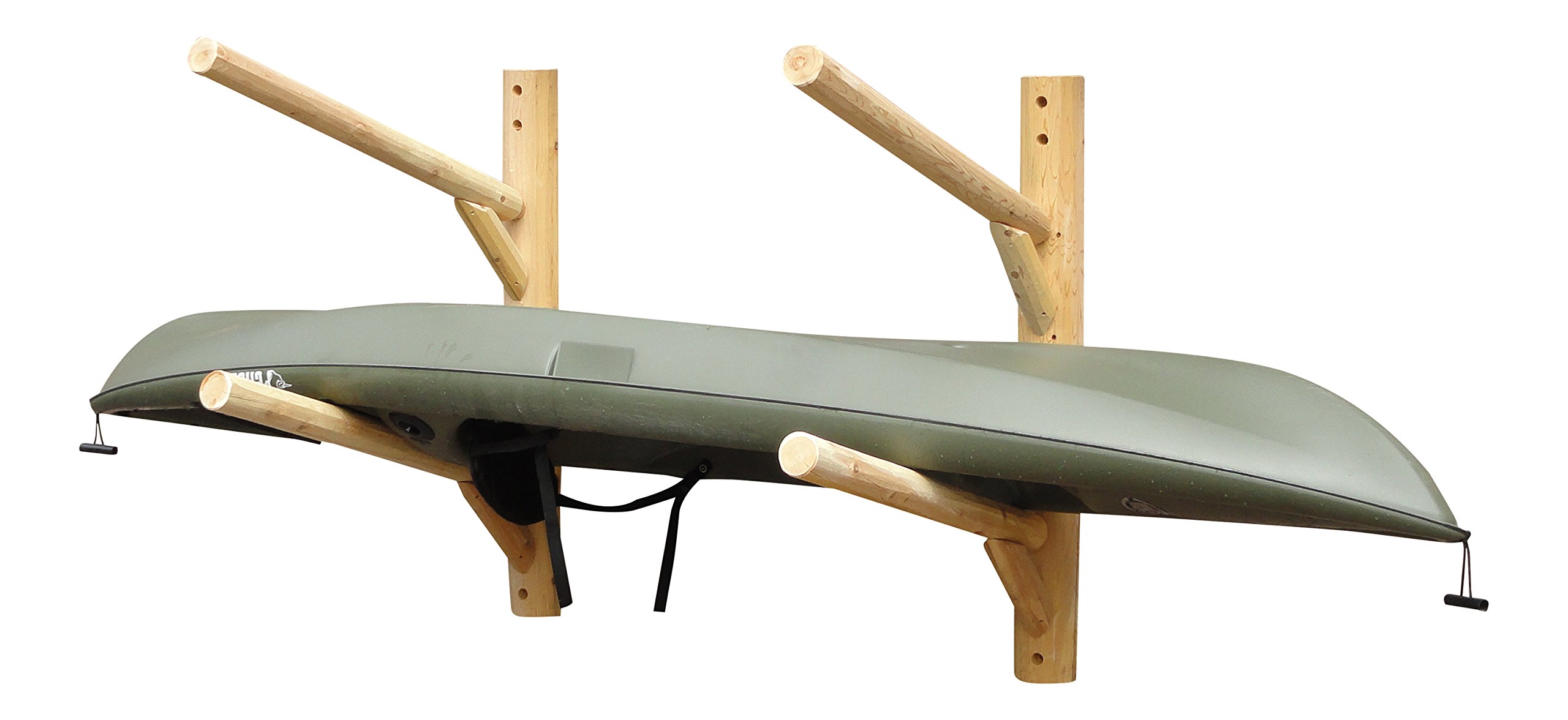 2 Place Wall Mount Log Kayak and Canoe Rack Canyon Brown