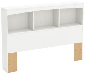 south shore step one bookcase headboard, full, pure white