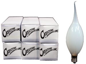 creative hobbies® country style silicone dipped candle light bulbs, 15 watt -pack of 6 bulbs