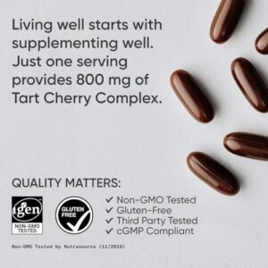 Sports Research Tart Cherry Concentrate - Made from Montmorency Tart Cherries - Non-GMO & Gluten Free (60 Liquid Softgels)