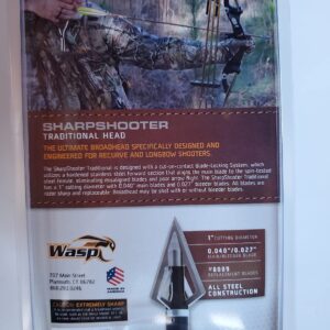 Wasp Archery SharpShooter Traditional 150 Grain Cut On Contact Broadhead