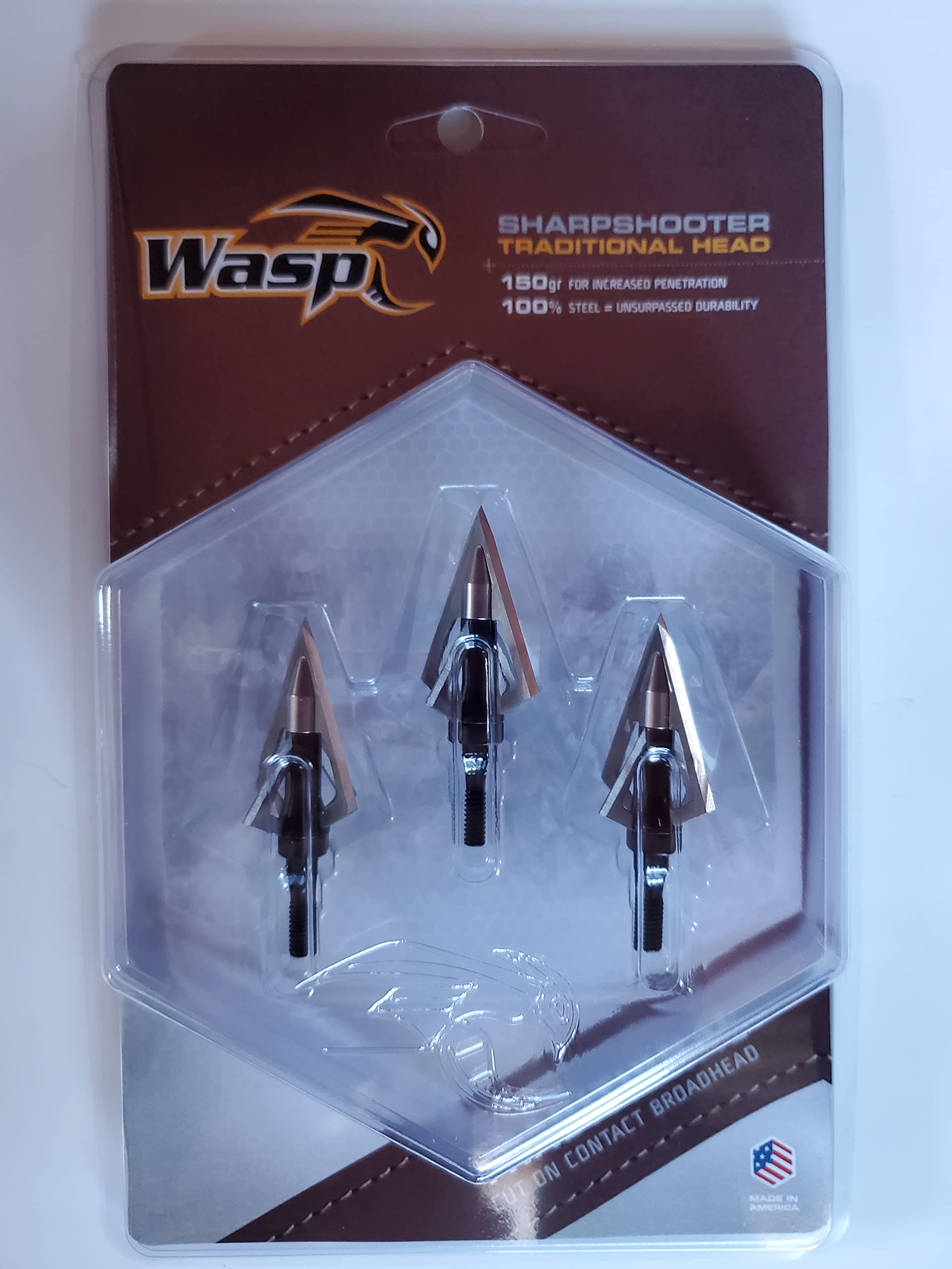 Wasp Archery SharpShooter Traditional 150 Grain Cut On Contact Broadhead