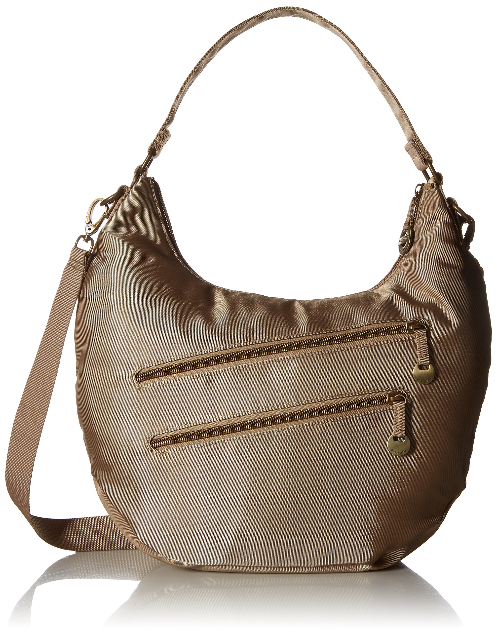 Travelon Convertible Hobo with RFID Protection - Champagne