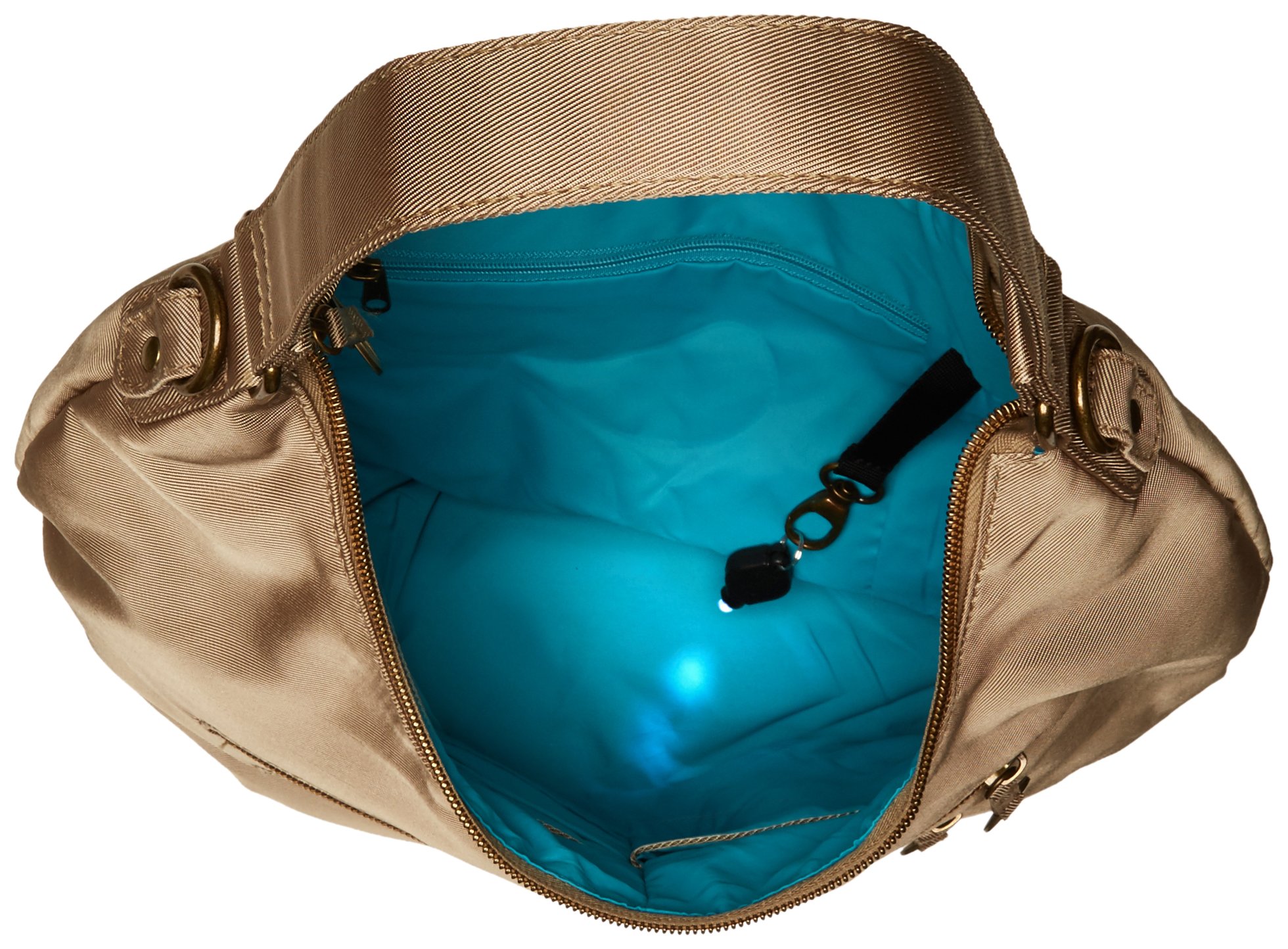 Travelon Convertible Hobo with RFID Protection - Champagne