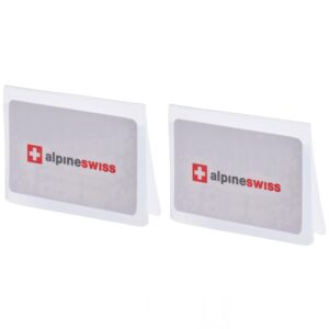 alpine swiss set of 2 plastic wallet inserts 6 page card holder picture windows