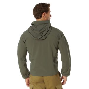 Rothco Covert Ops Lightweight Soft Shell Jacket – Tactical Utility Outdoor Jacket (US, Alpha, X-Large, Regular, Regular, Olive Drab)