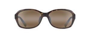 maui jim women's koki beach polarized fashion sunglasses, olive tortoise/hcl bronze, medium