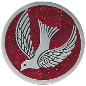 cathedral art (abbey & ca gift confirmed in christ with color fill pocket token, 1-1/2-inch, silver, red