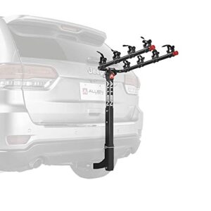 allen sports deluxe 4-bike hitch mount rack (2-inch receiver) , black