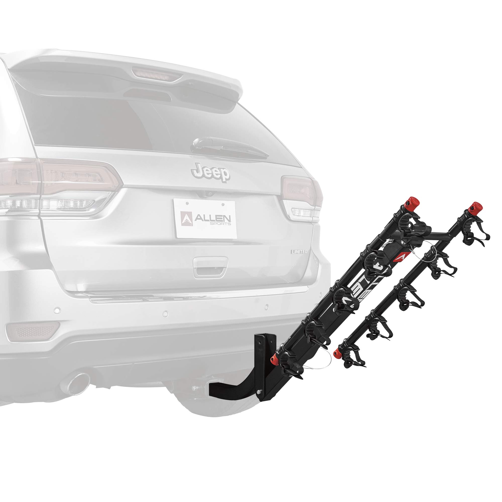 Allen Sports Deluxe 5-Bike Hitch Mount Rack, Model 552RR-R , Black, 2-Inch Receiver