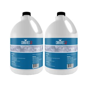 chauvet dj fog smoke juice fluid 1 gallon bottles for fog machines, compatible with chauvet and other leading brands for enhanced atmosphere, 2 pack