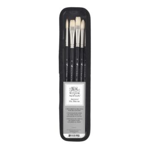 winsor & newton"artists" hog oil brush (pack of 5),black,large