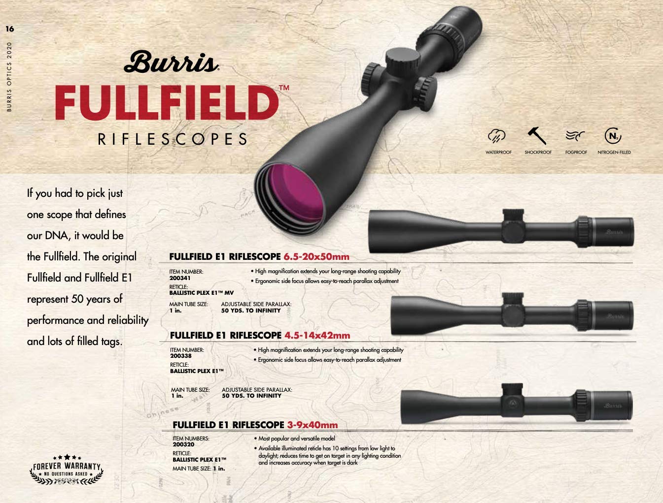 Burris Optics Fullfield E1 Scope, 3X-9X-40mm, Matte, Black, One Size, (200341)