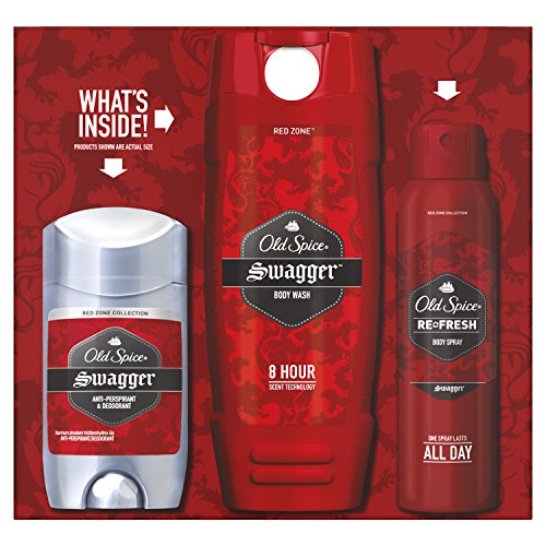 Old Spice Swagger Antiperspirant and Deodorant + Wash + Body Spray, Gift Pack