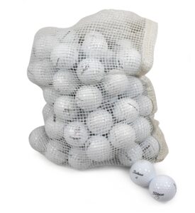 titleist recycled used golf balls cleaned b/c grade golf balls 72 ball assorted models in onion mesh bag