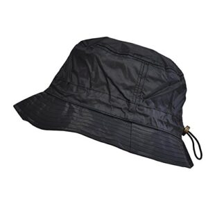 toutacoo, adjustable bucket rain hat, nylon-look (01-black/m-l)