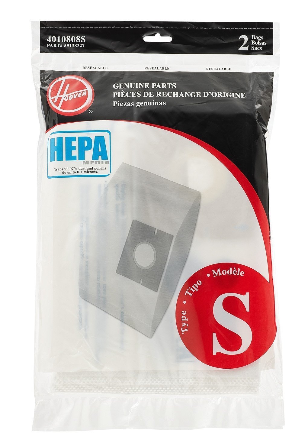 Hoover Type S HEPA Bag (6-Pack), 4010808S