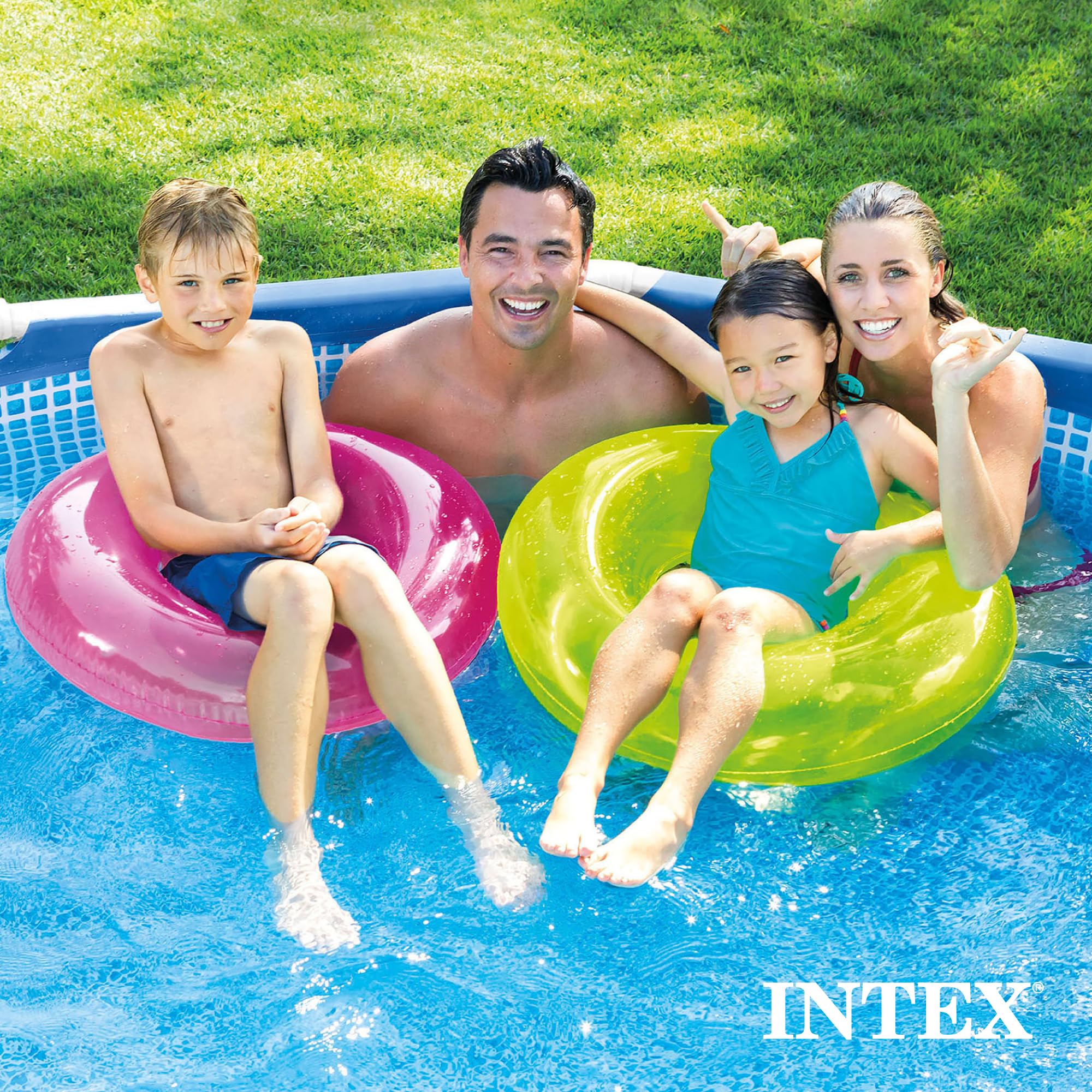 INTEX 28201EH Metal Frame Above Ground Swimming Pool Set: 10ft x 30in – Includes 330 GPH Cartridge Filter Pump – Puncture-Resistant Material – Rust Resistant – 1185 Gallon Capacity