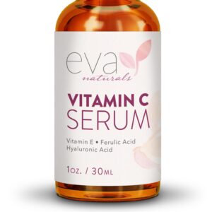 vitamin c serum 20% for face, pure vitamin c face serum for wrinkles, acne, dry skin, and dark spots - facial vitamin c serum (1oz)