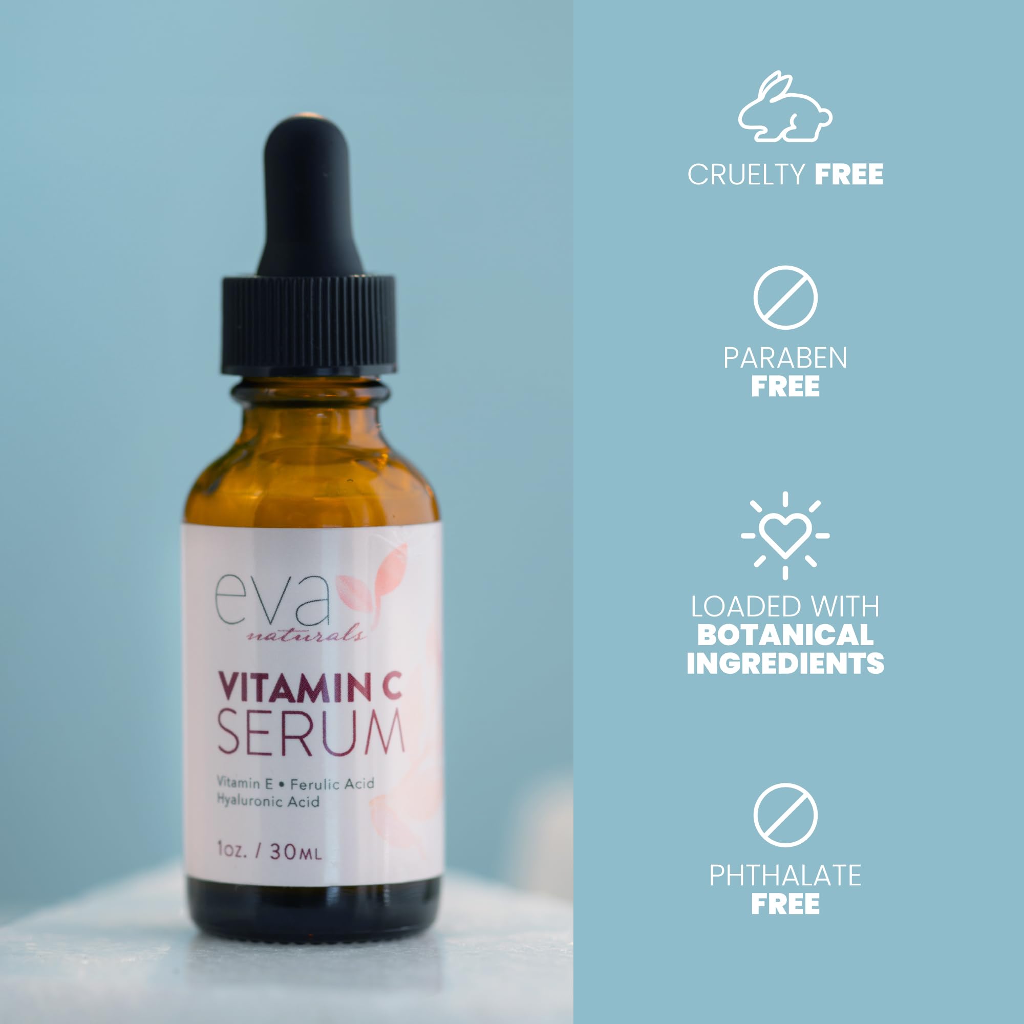 Vitamin C Serum 20% For Face, Pure Vitamin C Face Serum for Wrinkles, Acne, Dry Skin, and Dark Spots - Facial Vitamin C Serum (1oz)