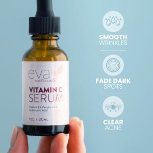 Vitamin C Serum 20% For Face, Pure Vitamin C Face Serum for Wrinkles, Acne, Dry Skin, and Dark Spots - Facial Vitamin C Serum (1oz)