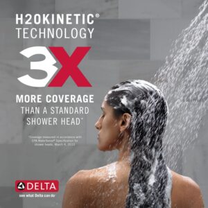 Delta Faucet 5-Spray In2ition Dual Shower Head with Handheld Spray, H2Okinetic Shower Head with Hose, Showerheads, Handheld Shower Heads, Magnetic Docking, Polished Nickel 58480-PN-PK