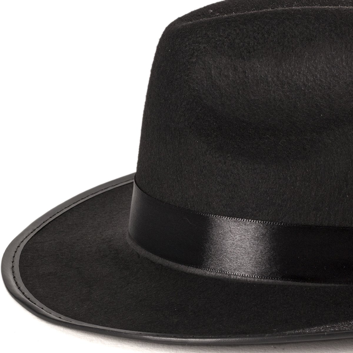 Funny Party Hats Black Fedora Gangster Hat Costume Accessory - Pack of 3