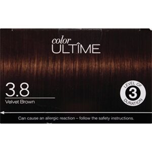 Schwarzkopf Color Ultime Deep Brunettes Hair Coloring Kit, 3.8 Velvet Brown (Pack of 2)