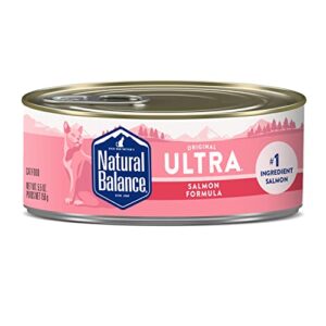 natural balance ultra premium wet cat food 24 cans, protein options include chicken, salmon or ocean fish