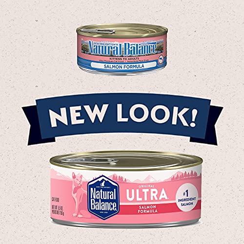 Natural Balance Ultra Premium Wet Cat Food 24 Cans, Protein Options Include Chicken, Salmon or Ocean Fish