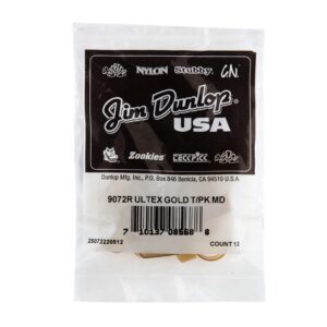 jim dunlop 9072r thumbpicks, medium, 12/bag