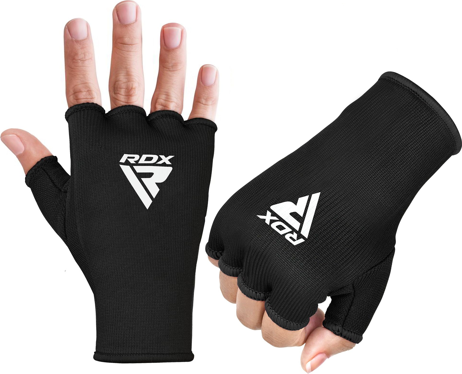 RDX Boxing Hand Wraps Inner Gloves Men Women, Half Finger Elasticated Bandages, Under Mitts Fist Protection, Muay Thai, Kickboxing, MMA, Martial Arts Speed Bag Punching Training