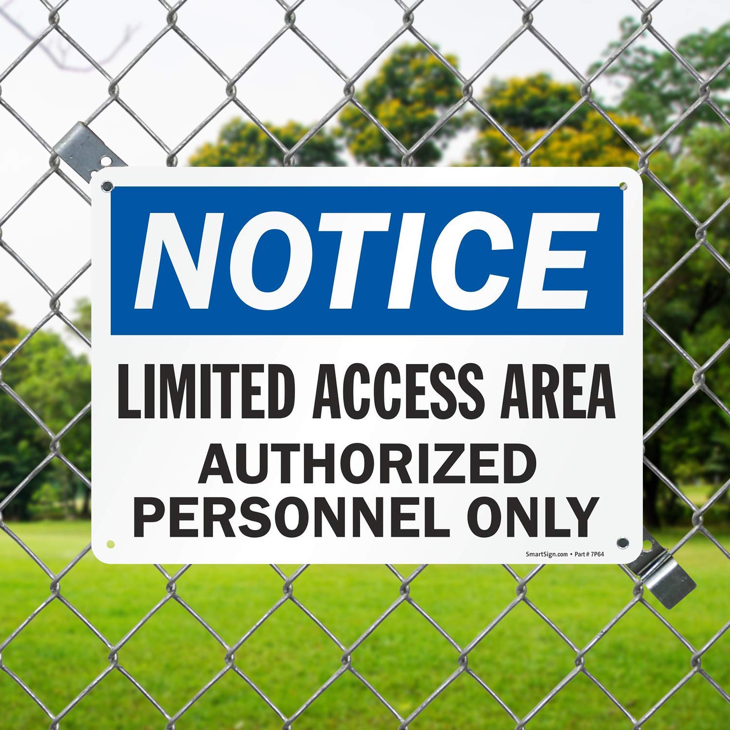 SmartSign - S-4060-PL-14 "Notice - Limited Access Area Authorized Personnel Only" Sign | 10" x 14" Plastic