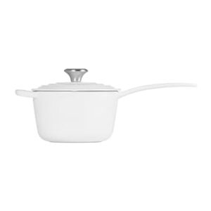 Le Creuset Enameled Cast Iron Signature Saucepan, 1.75 qt., White