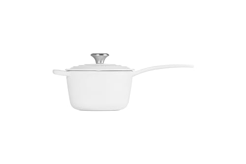 Le Creuset Enameled Cast Iron Signature Saucepan, 1.75 qt., White