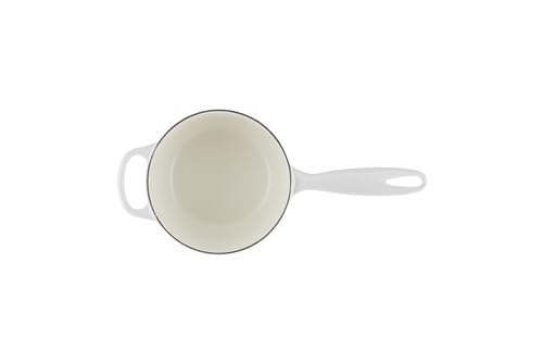 Le Creuset Enameled Cast Iron Signature Saucepan, 1.75 qt., White